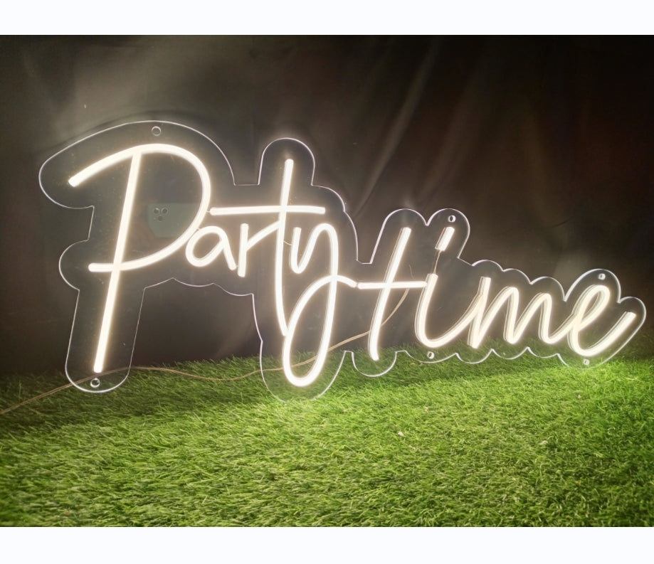 Custom Neon Sign " Partytime " - Choose your Size and Color ...
