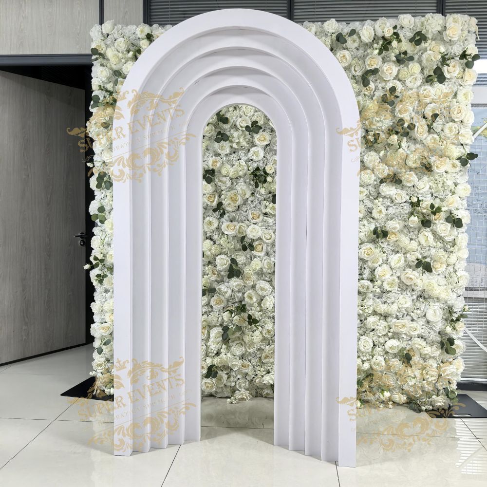 Arched Backdrop Set / Custom 3D PVC Arch Backdrop - White – Supereventdecor