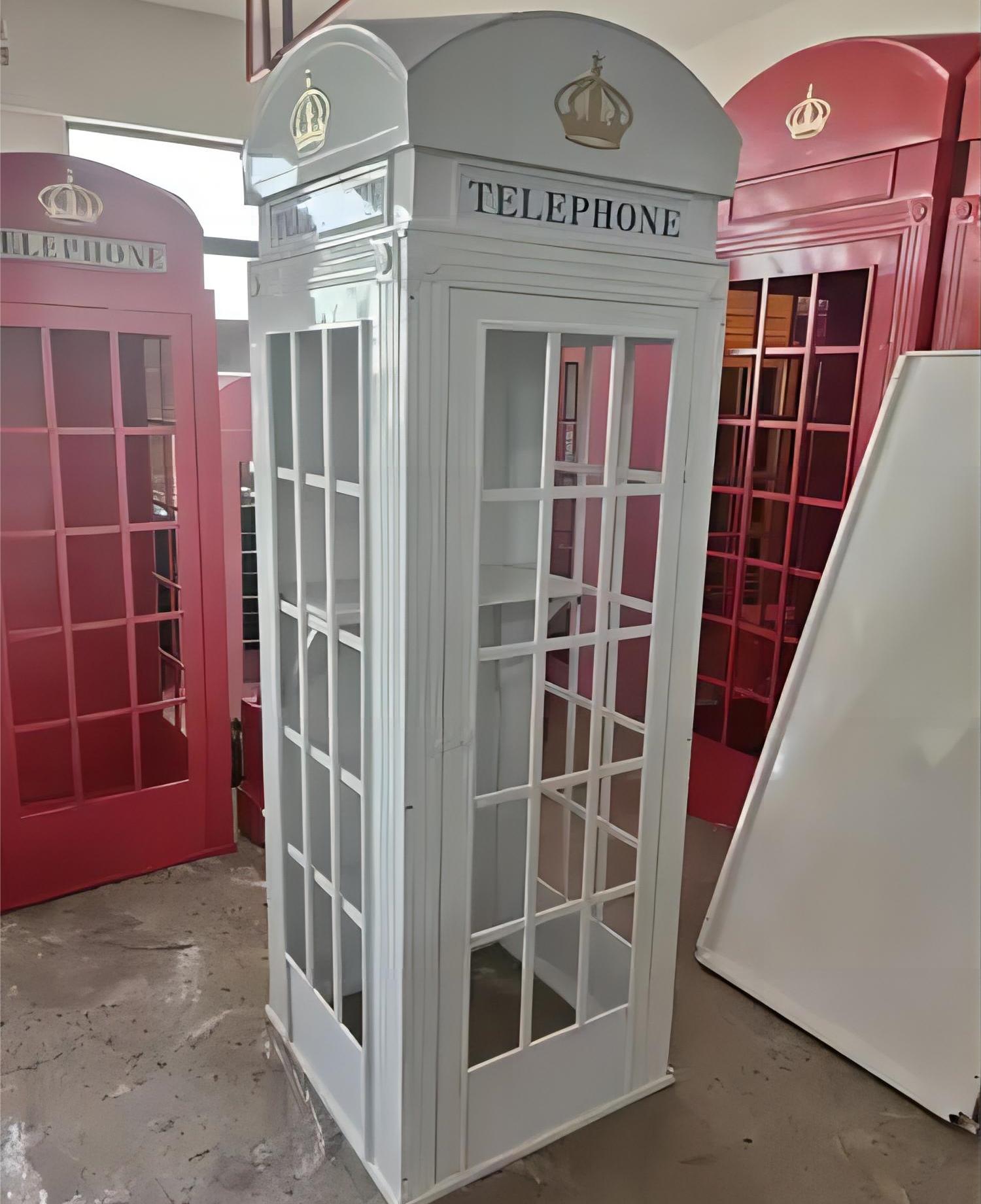 London Telephone Booth English Phone Box - White – Supereventdecor