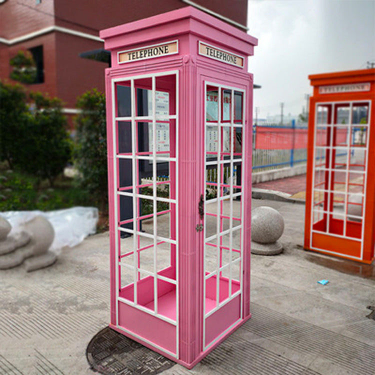 London Telephone Booth English Phone Box - Pink – Supereventdecor