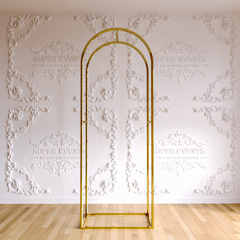 Metal Arch Backdrop Frame Stand - Gold – Supereventdecor