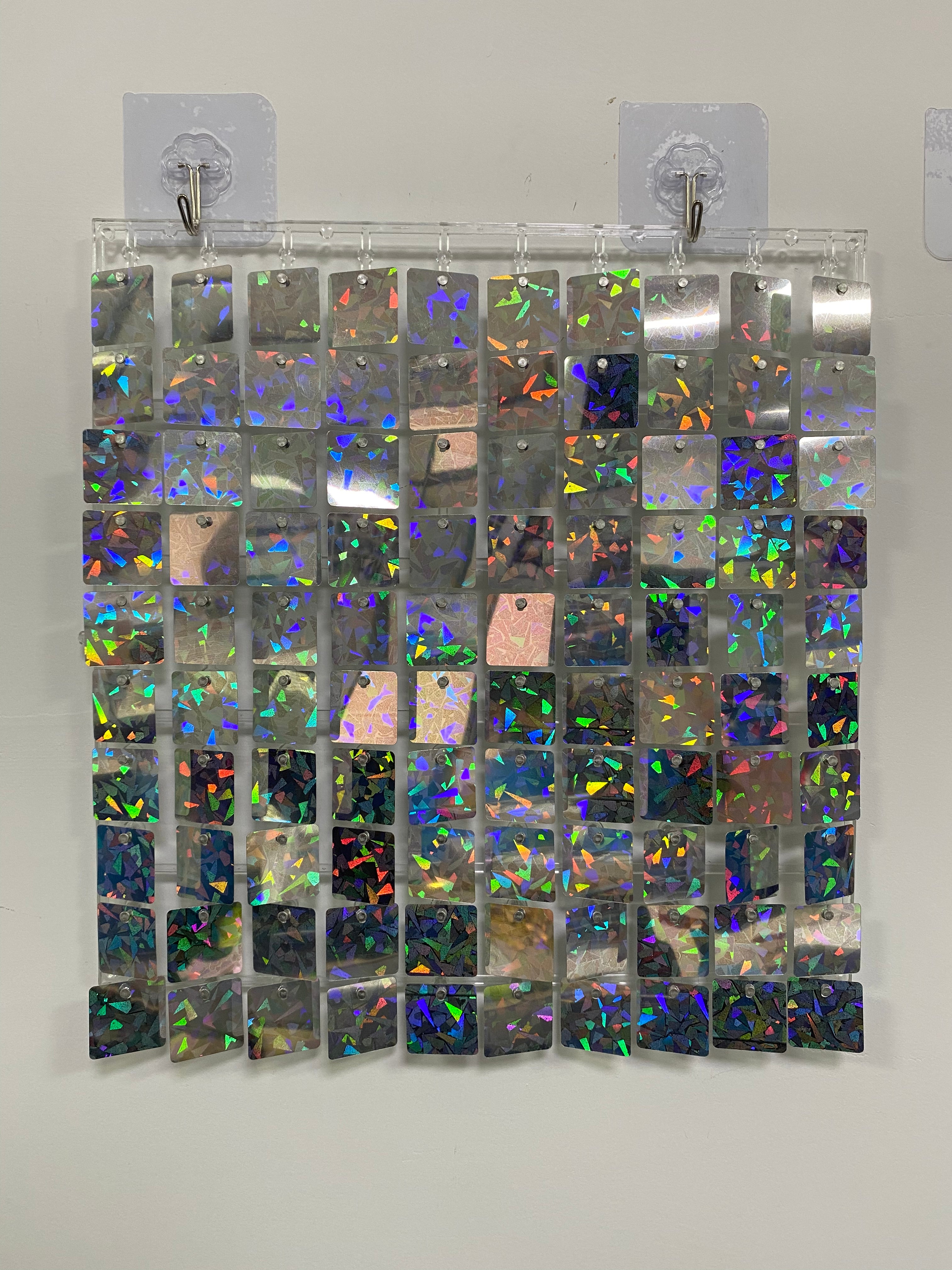 Easy Connect Shimmer Wall Panels / Transparent Grid Backing & Square S ...