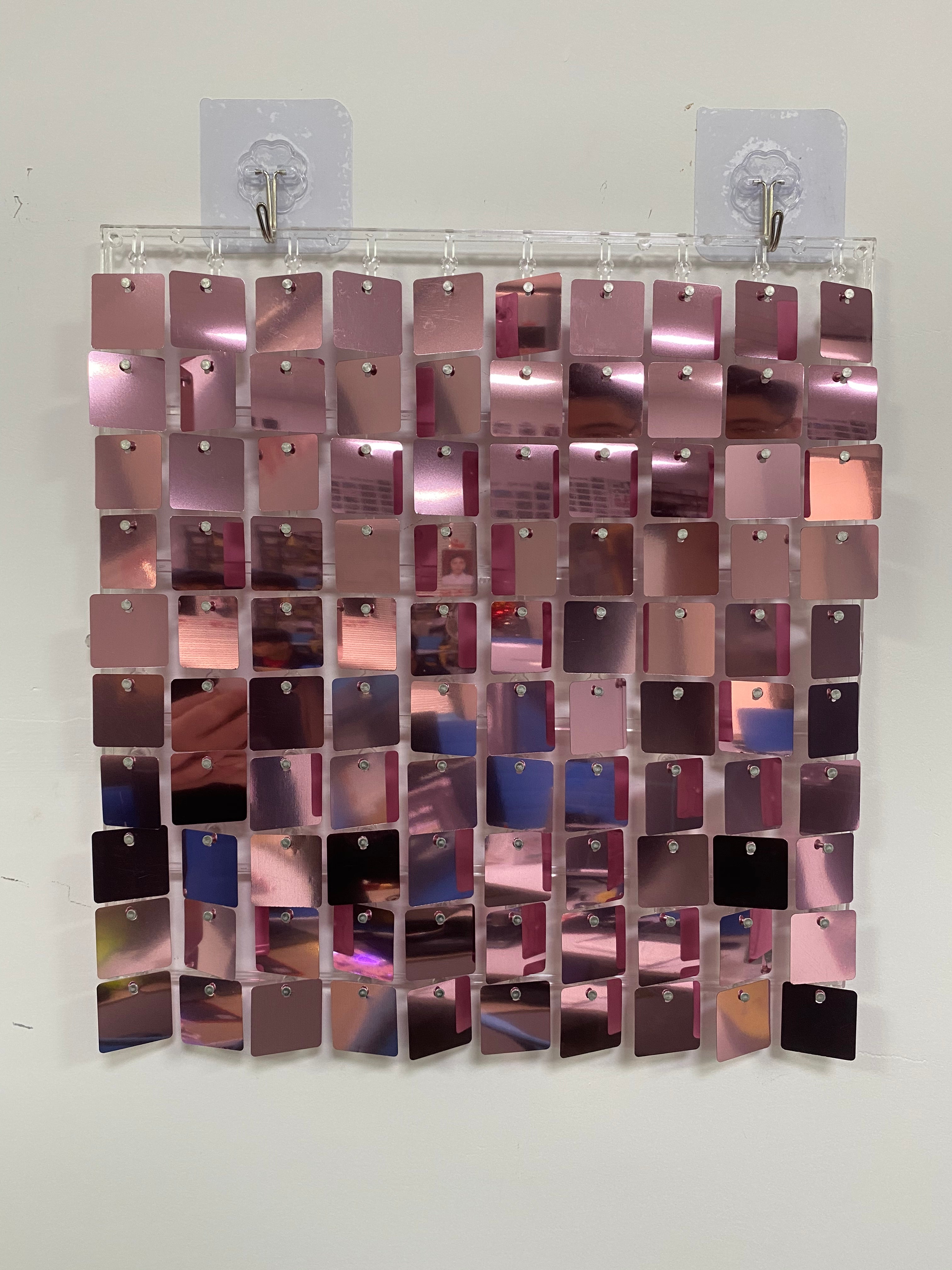 Easy Connect Shimmer Wall Panels / Transparent Grid Backing & Square S ...