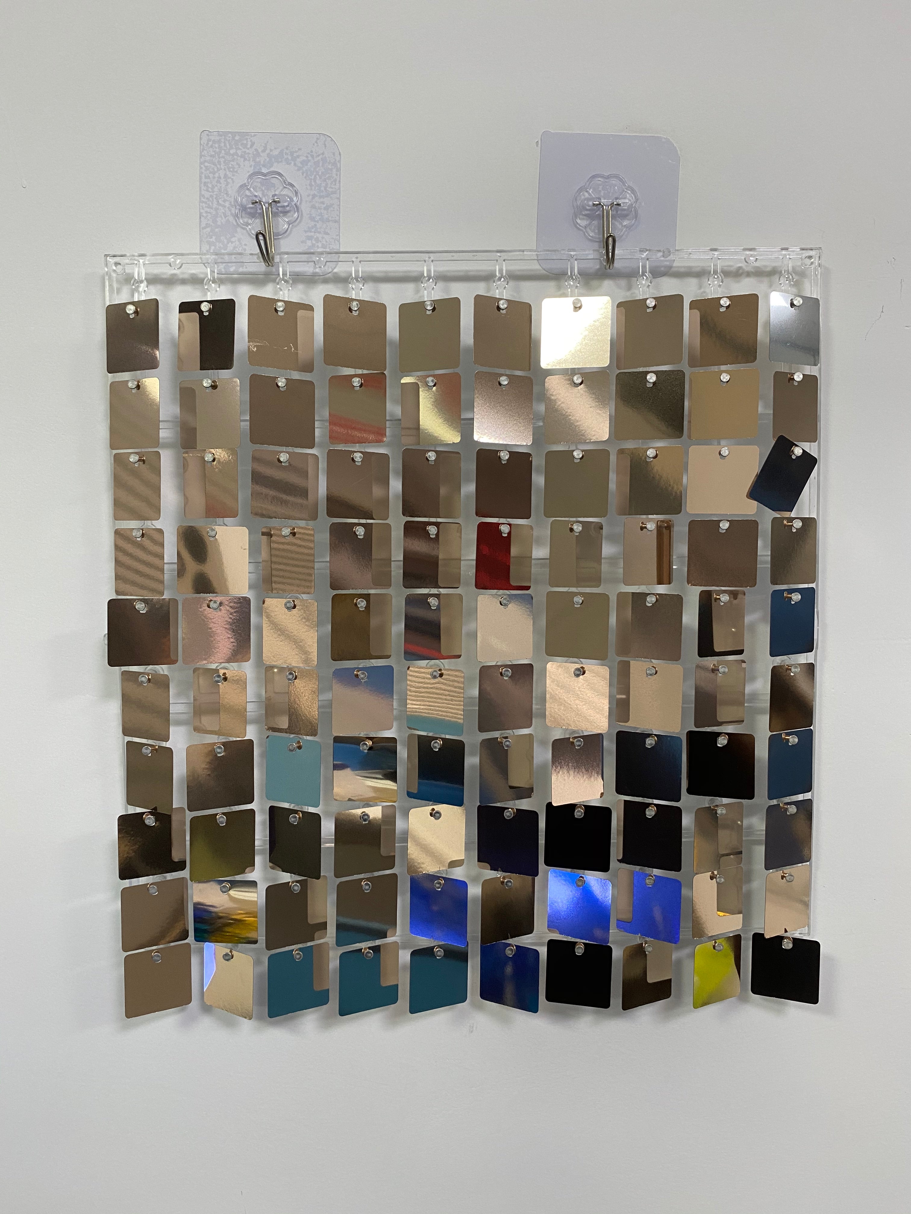 Easy Connect Shimmer Wall Panels / Transparent Grid Backing & Square S ...