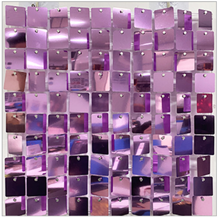 Shimmer Wall Panels / Black Backing & Square Sequins - Light Purple ...