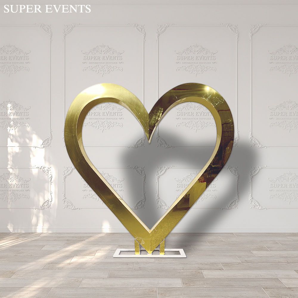 PVC Heart Shape Event Backdrop - Gold – Supereventdecor