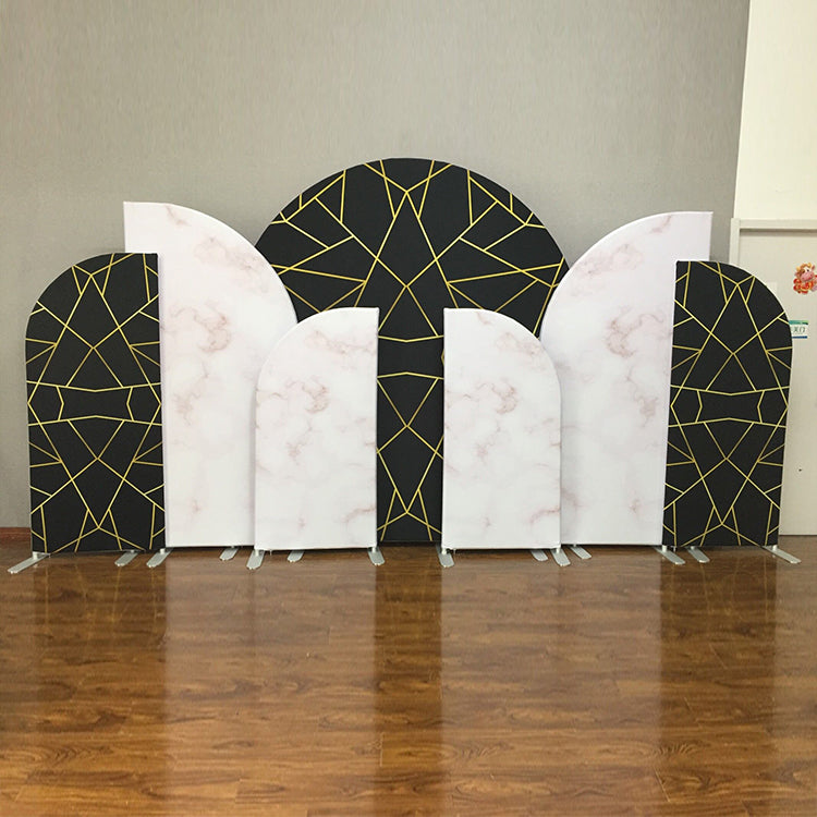 Arched Backdrop Fabric Set / Double Sided Tension Fabric Cover - Multi ...