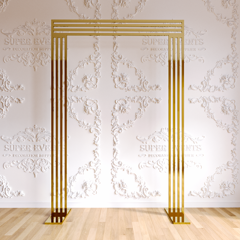 Stainless Steel Square Backdrop Stand - Gold – Supereventdecor