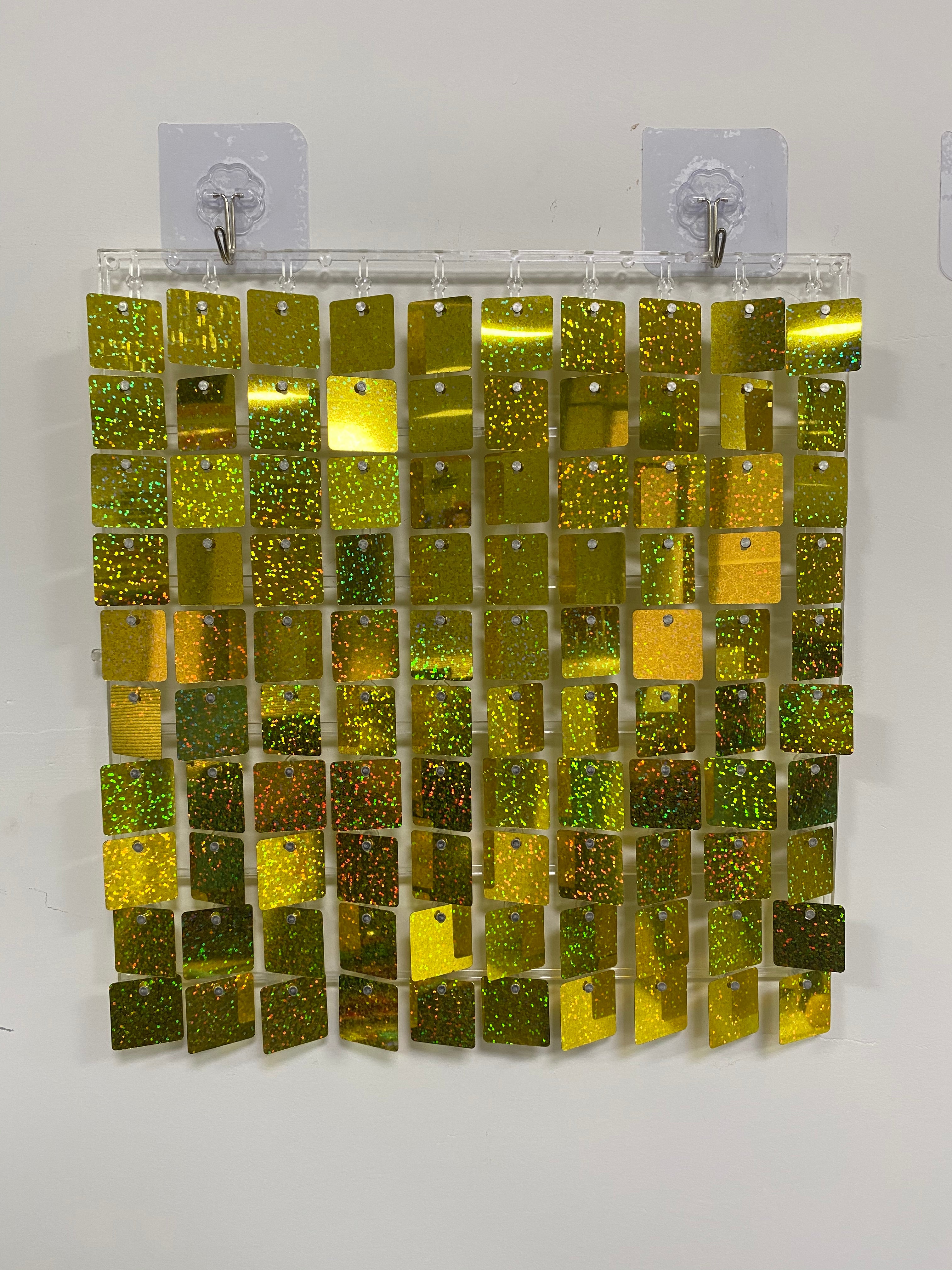 Easy Connect Shimmer Wall Panels / Transparent Grid Backing & Square S ...