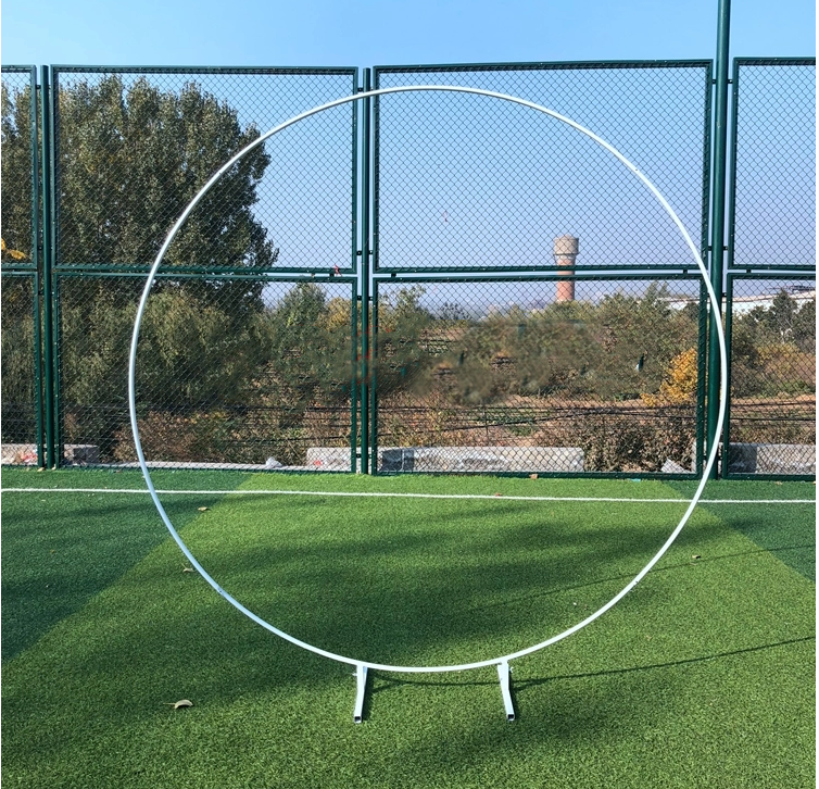 Simple Modern Aluminum Circle Arch 65" - White – Supereventdecor